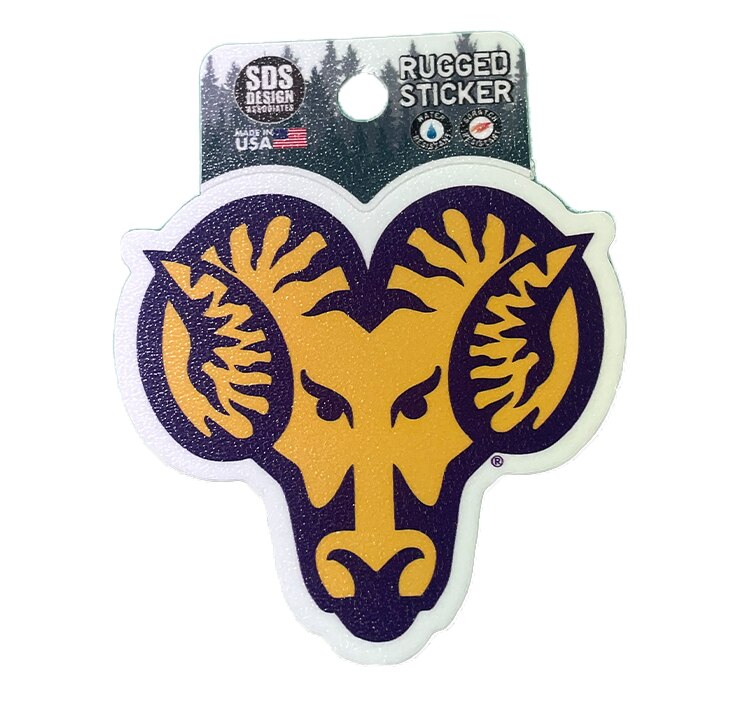 3" RUGGED STICKER RAMHEAD | WCU Campus Store