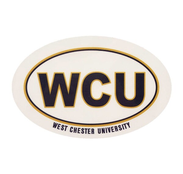 6" EURO WCU WHITE DECAL | WCU Campus Store