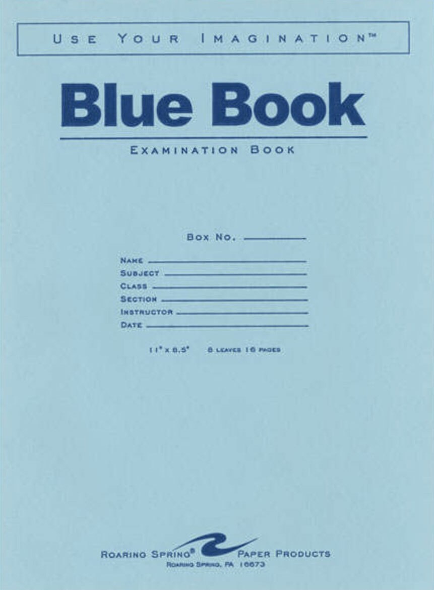 BLUE EXAM BOOK 44424 8.5" | WCU Campus Store