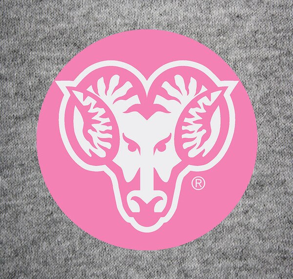 Color Shock BC Ram Head Metal Button Pink | WCU Campus Store