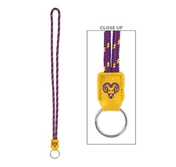 LANYARD METALLIC RAM P/G | WCU Campus Store