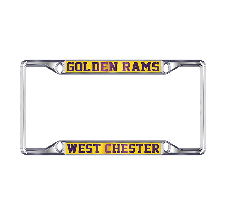 License Plate Frame Mirrored Gold | WCU Campus Store