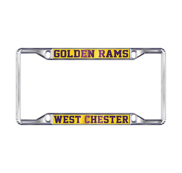 License Plate Frame Mirrored Gold | WCU Campus Store
