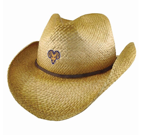 Logofit Wrangler Distressed Raffia Cowboy Hat | WCU Campus Store