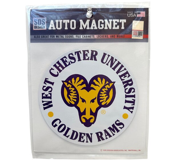 MD Circle Ram Magnet White | WCU Campus Store