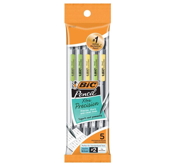 PENCIL,5MM-GREY BARRL 5PK | WCU Campus Store
