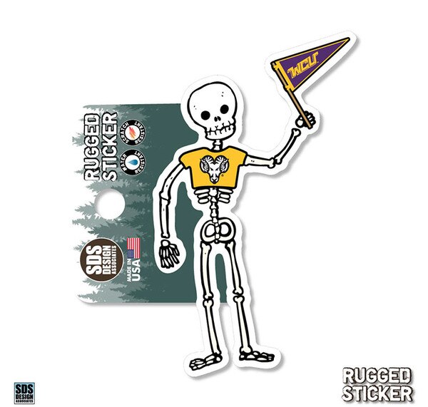 Rugged Sticker Skeleton | WCU Campus Store