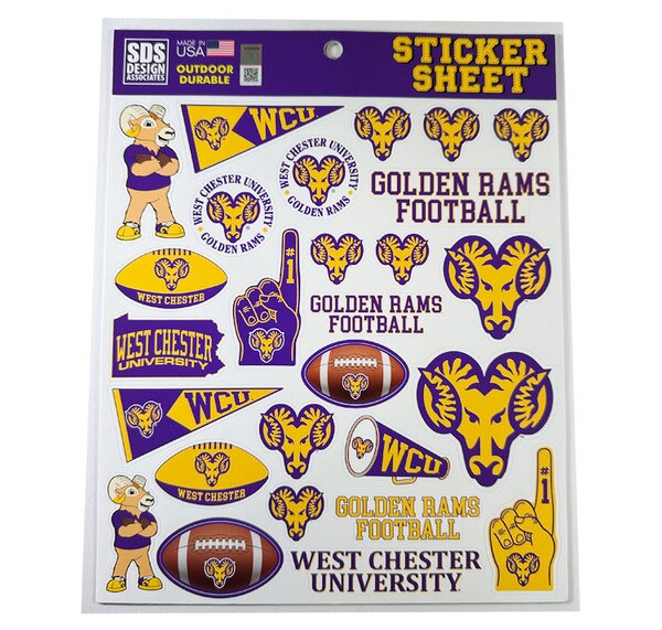 WCU Football Sticker Sheet | WCU Campus Store