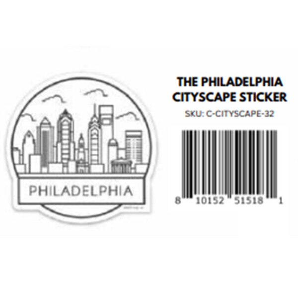The Philadelphia Cityscape Sticker | WCU Campus Store