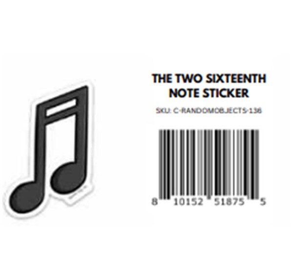 The Two Sixteenth Note Sticker | WCU Campus Store